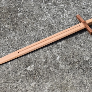 Hand-crafted Wooden Knight Sword — Medieval Cosplay & Display Replica ...