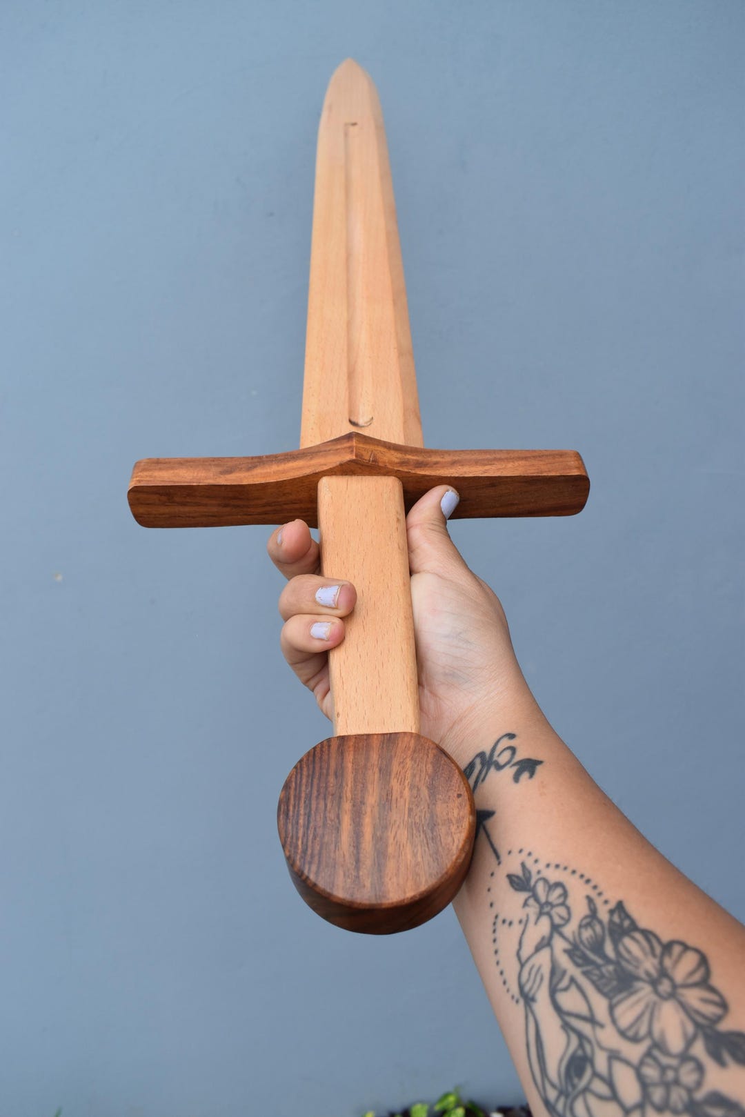 Hand-crafted Knight Wooden Practice Training Sword. Medieval Inspired ...