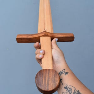 Hand-crafted Knight Wooden Practice Training Sword. Medieval Inspired ...