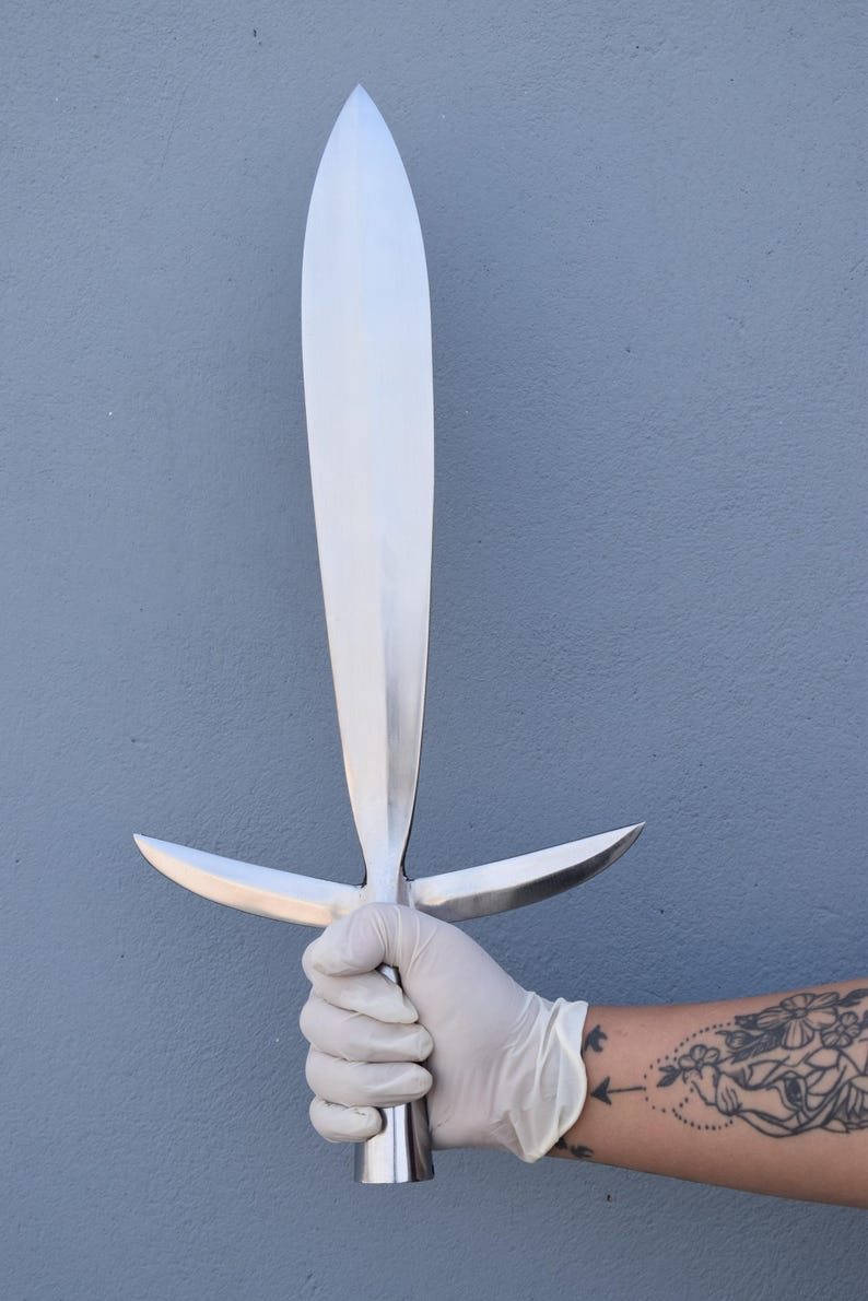 Hand-forged Japanese Jumonji Yari Spearhead – Decorative / Cosplay ...