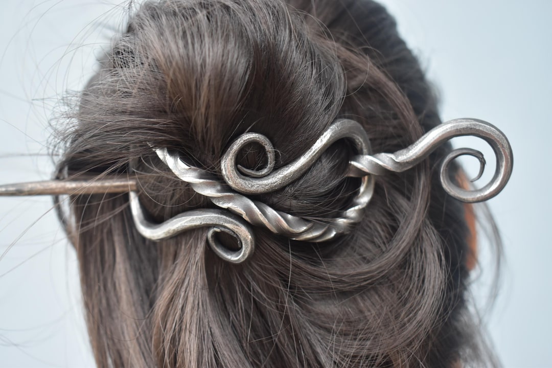 Hand-forged Iron Hair Stick – Medieval Style Juda Bun Holder - Etsy
