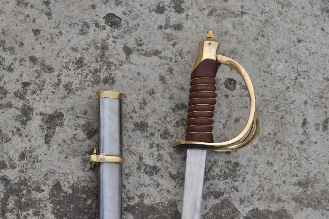 American Cavalry Officer's Sword With Steel Scabbard - Etsy