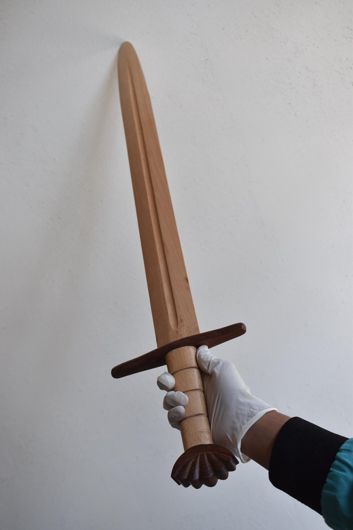 Hand-crafted Wooden Knight Sword — Decorative Art Object & Cosplay ...