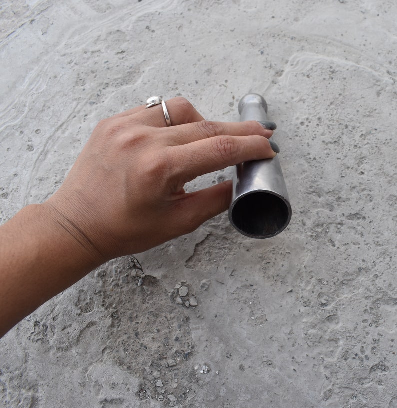 Decorative Steel Pole End Cap – Hand-forged Metal Tip for Staff ...