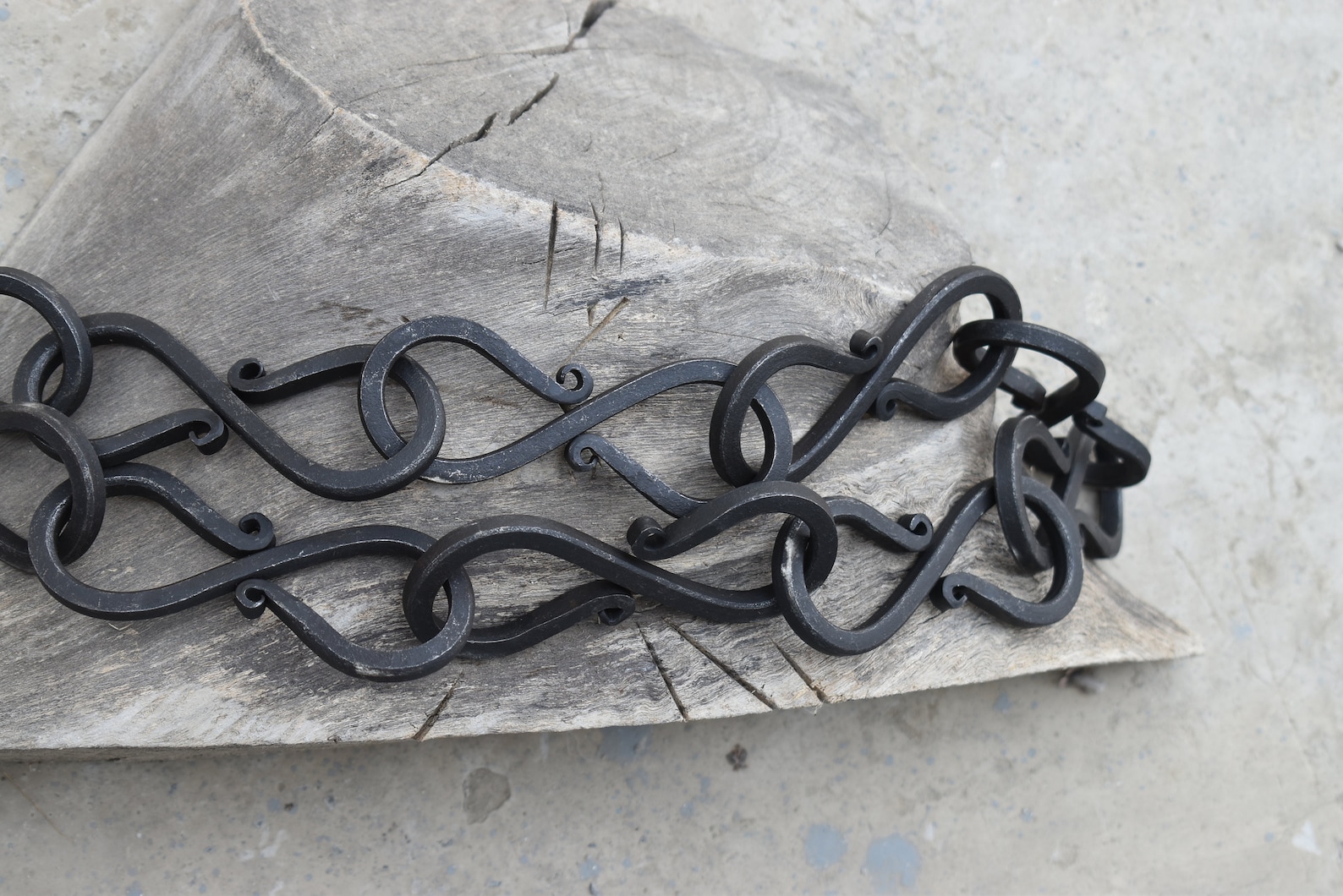 Hand Forged Viking S Hook Chain: Medieval Garden Decor - Etsy UK