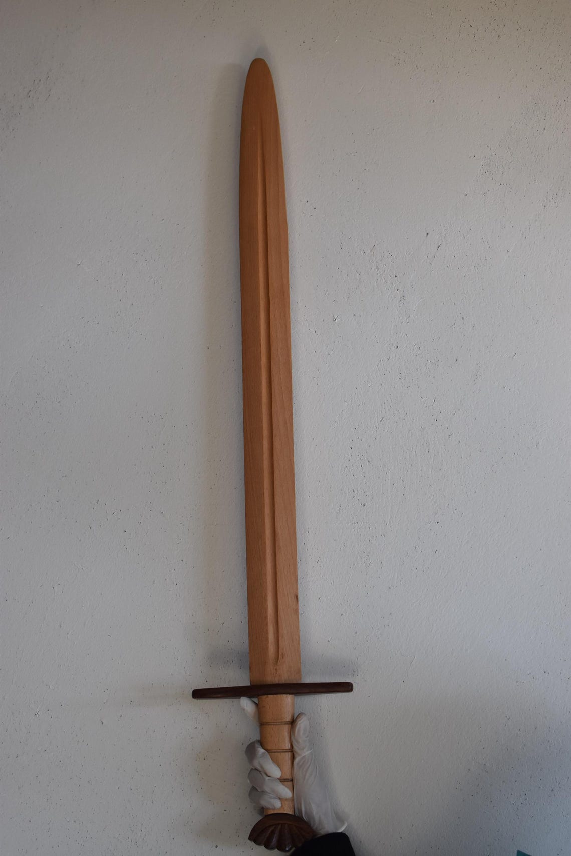 Hand-crafted Wooden Knight Sword — Decorative Art Object & Cosplay ...