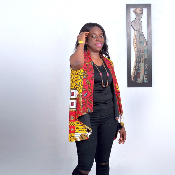 African Print Vest - Etsy