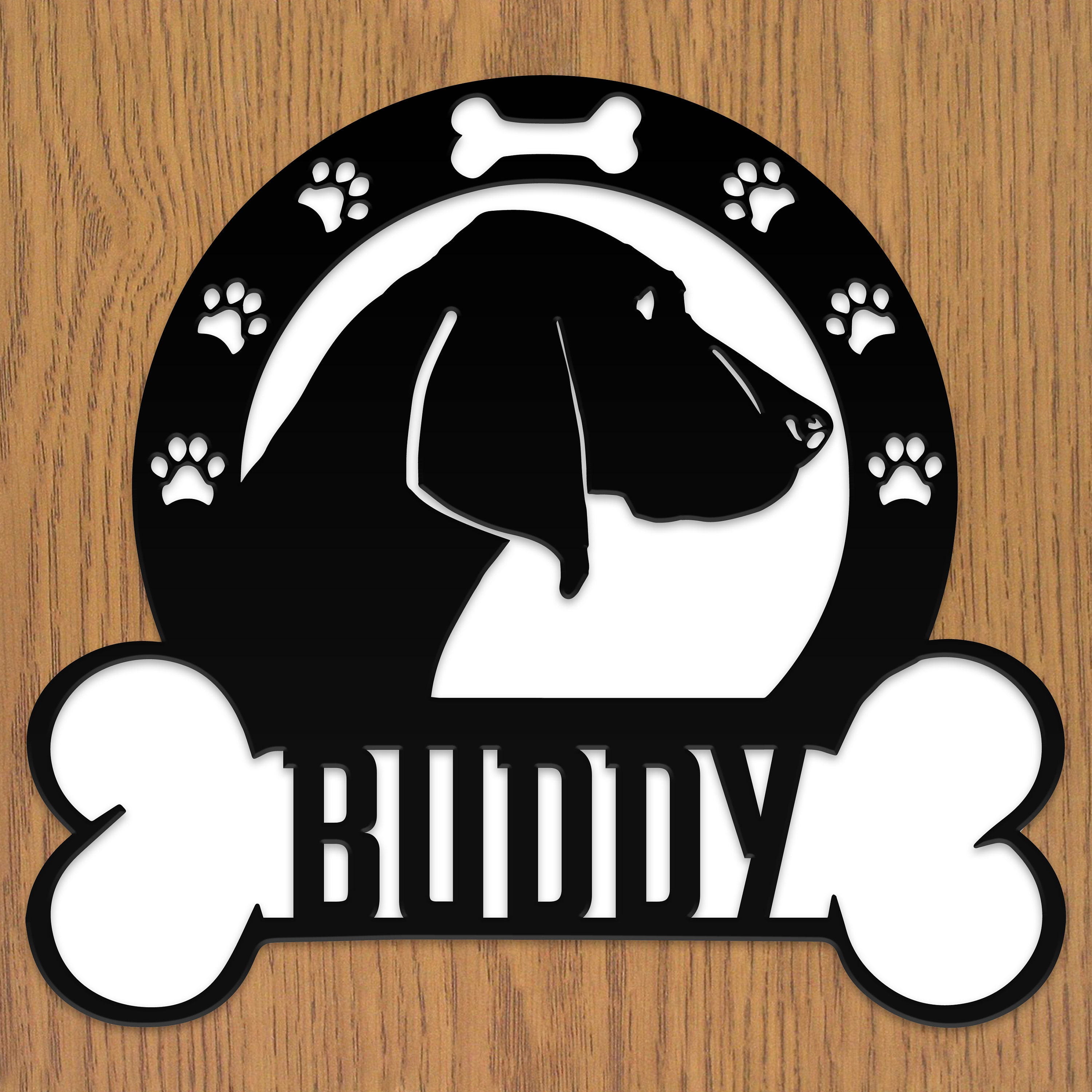 Dog Bundle Round Sign Set Personalized 4 Designs Laser | Etsy