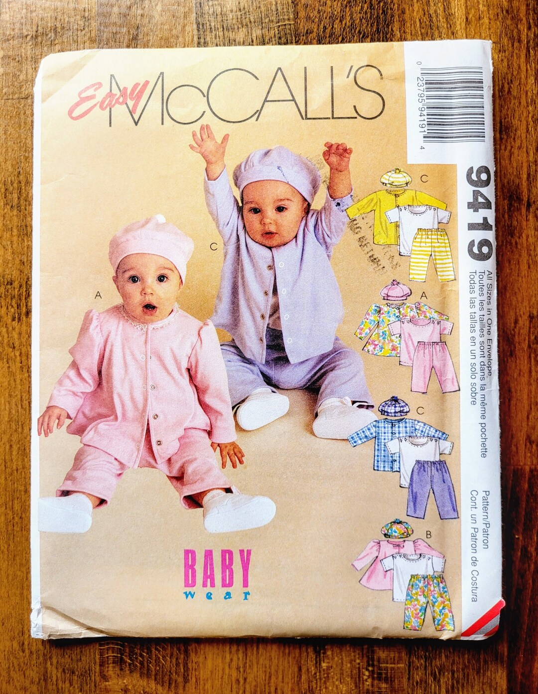 Mccall's 9419 Infant Sewing Pattern, Baby Jacket Pattern, Baby T-shirt ...