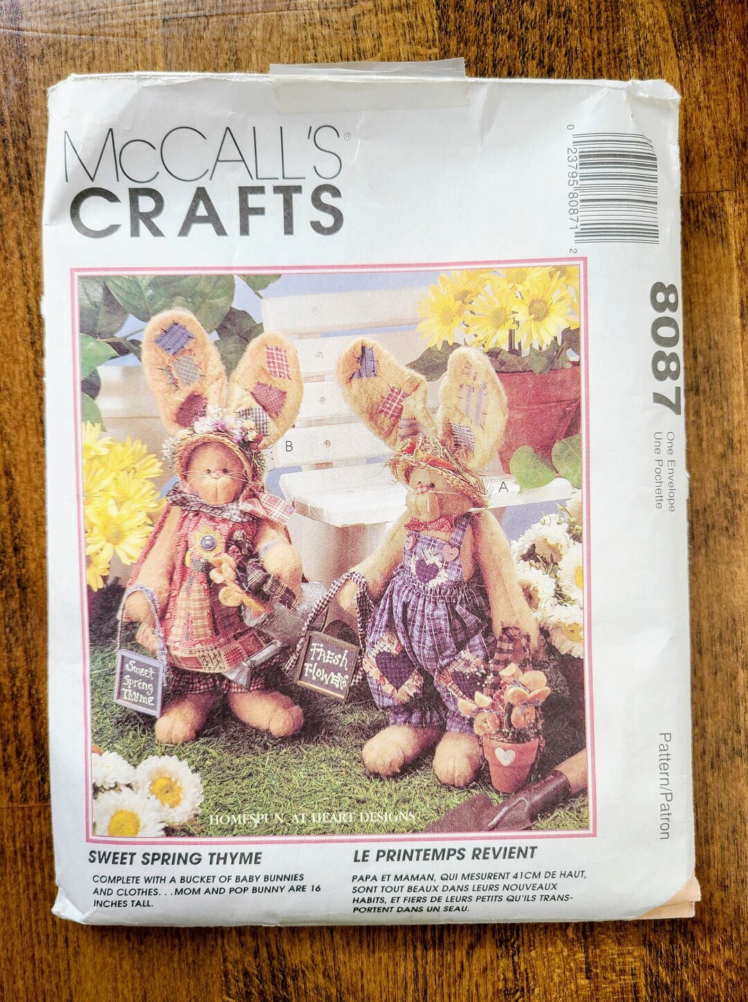 Mccall's 8087 Craft Pattern, Spring Craft Pattern, Bunny Decoration ...