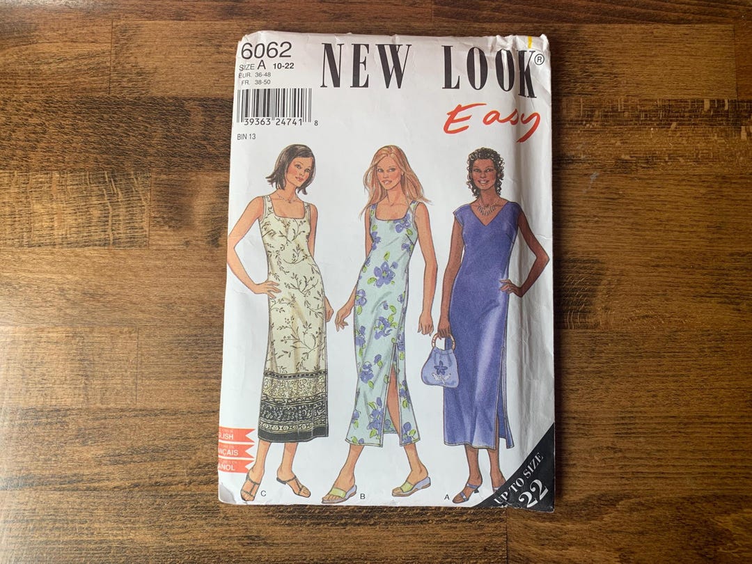 New Look 6062 Womens Dress Pattern, Long Dress Pattern, Summer Dress ...