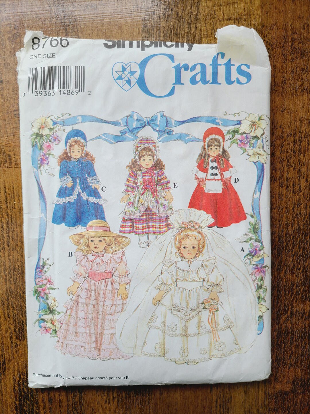 Simplicity 8766 Crafts - 16" Doll Clothing Pattern, 18" Doll Clothing ...
