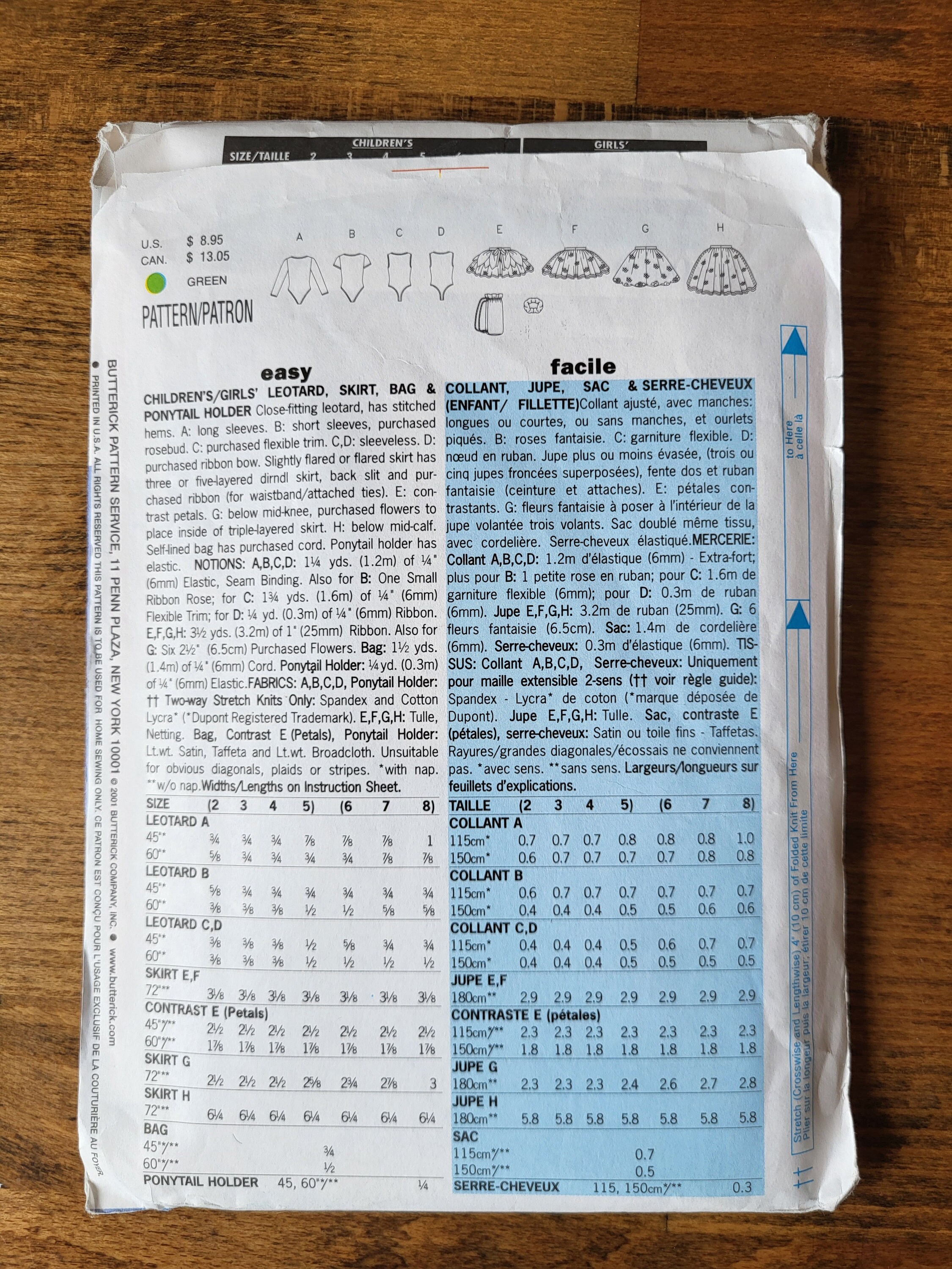 Butterick 6660 Girls Leotard Pattern Toddler Leotard Pattern - Etsy