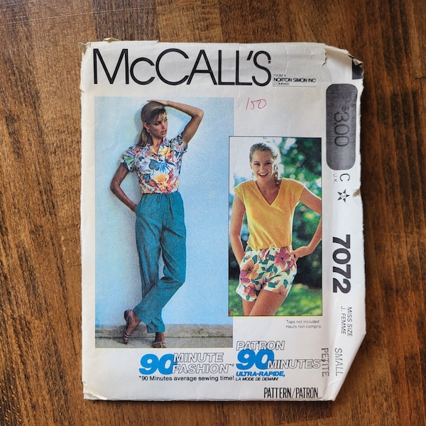 1980s Pants Pattern - Etsy
