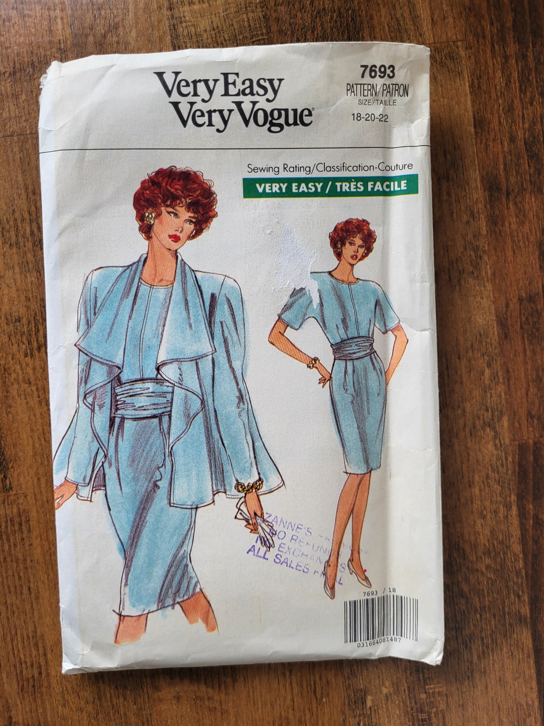 Vogue 7963 Womens Belted Dress Pattern, Womens Jacket, Loose Jacket ...