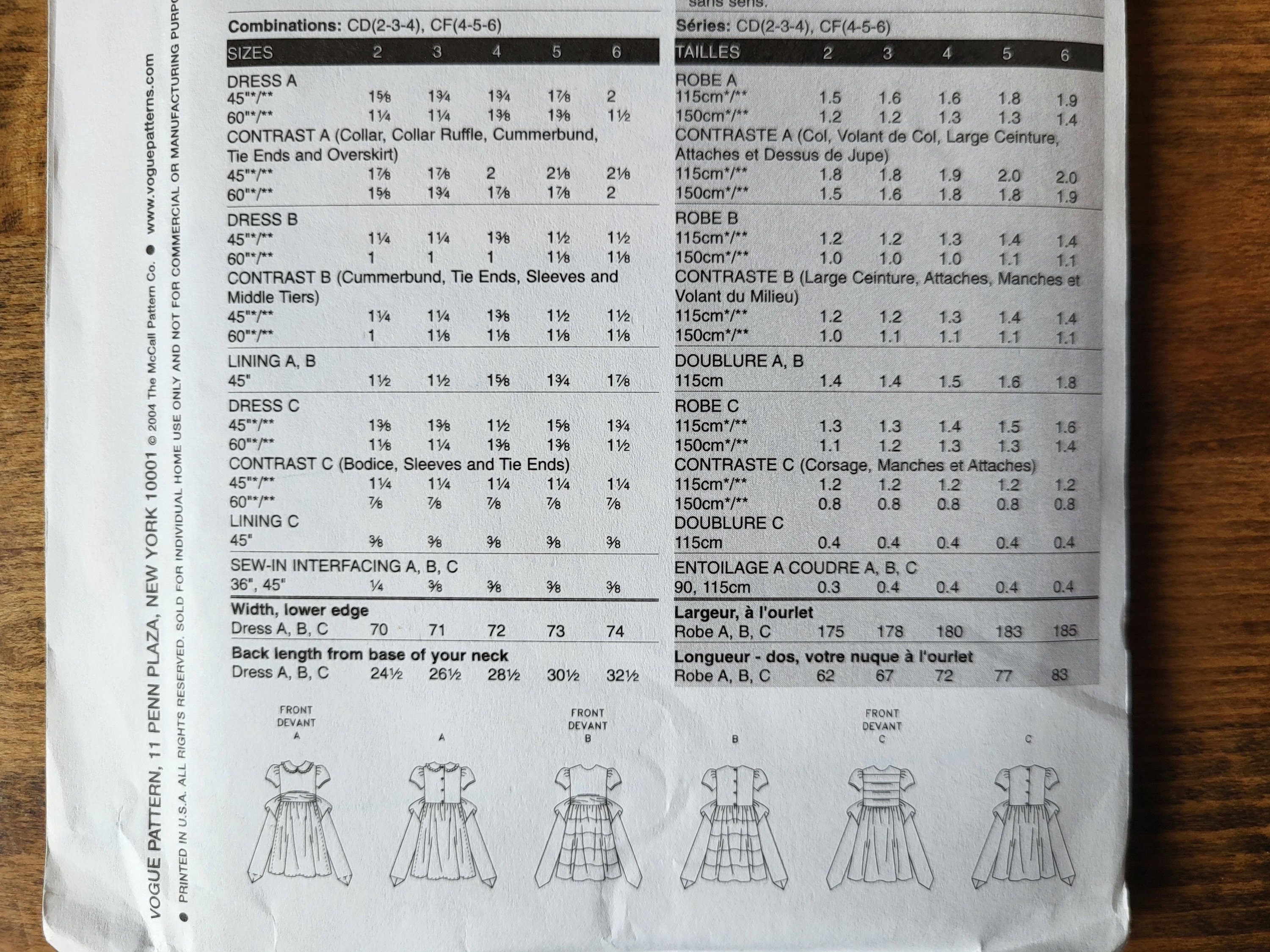 Vogue V7989 Girls Formal Dress Pattern, Flower Girl Dress Pattern, 1st ...