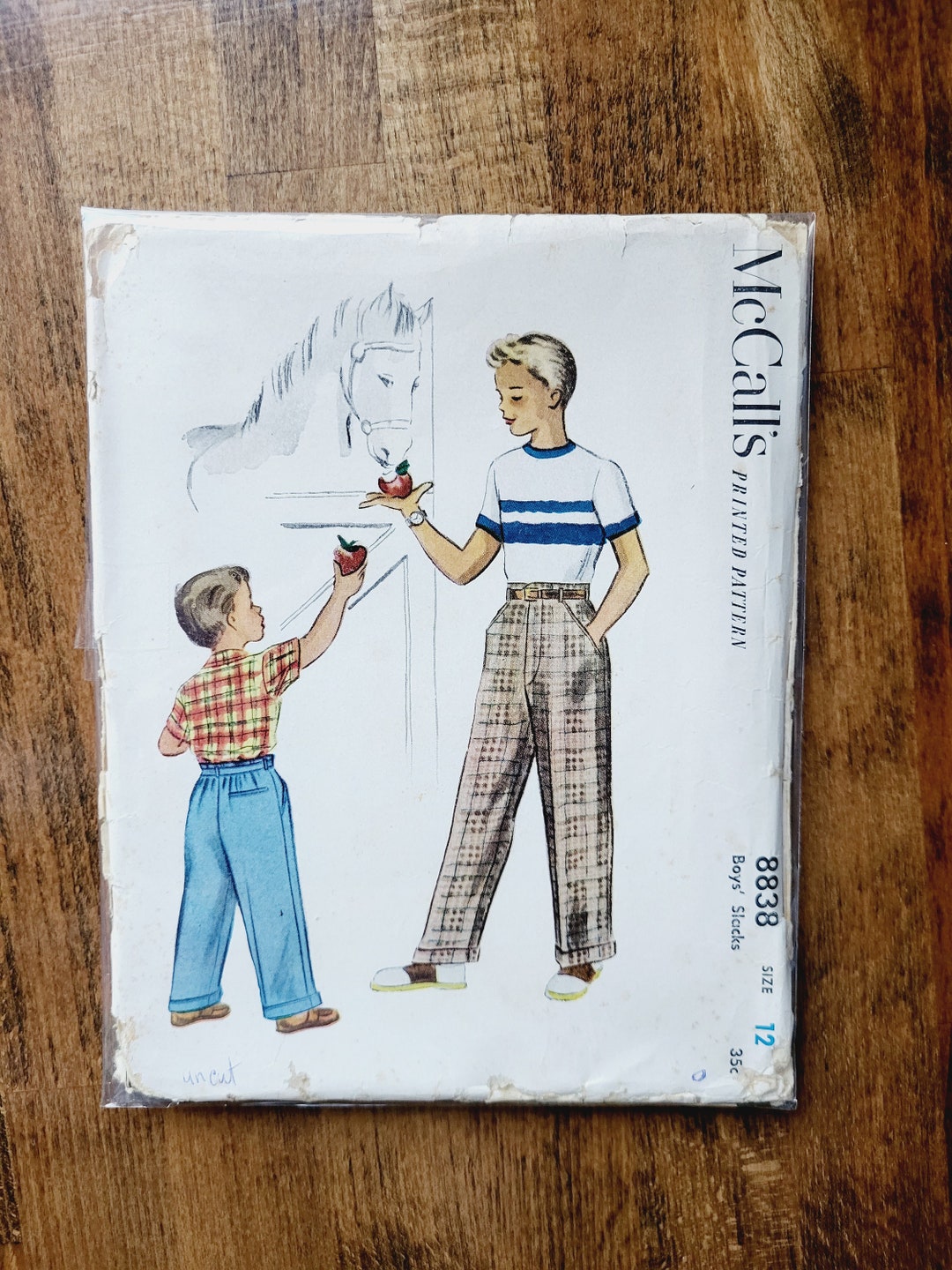 Vintage Mccall's 8838 Boys Slacks Pattern, Kids Pants Pattern, Kids ...