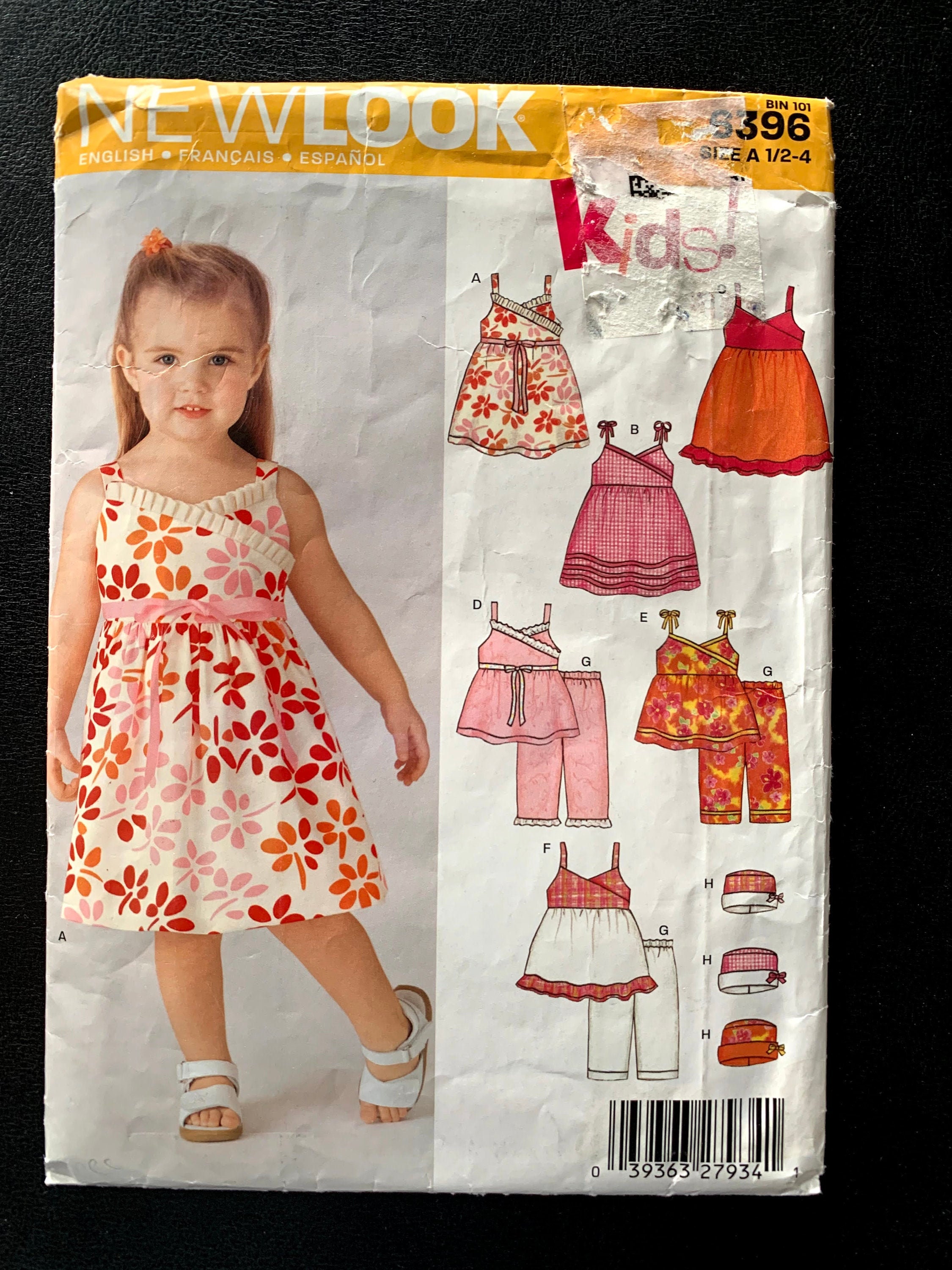 New Look 6396 Toddler Dress Sewing Pattern Toddler Pants - Etsy UK
