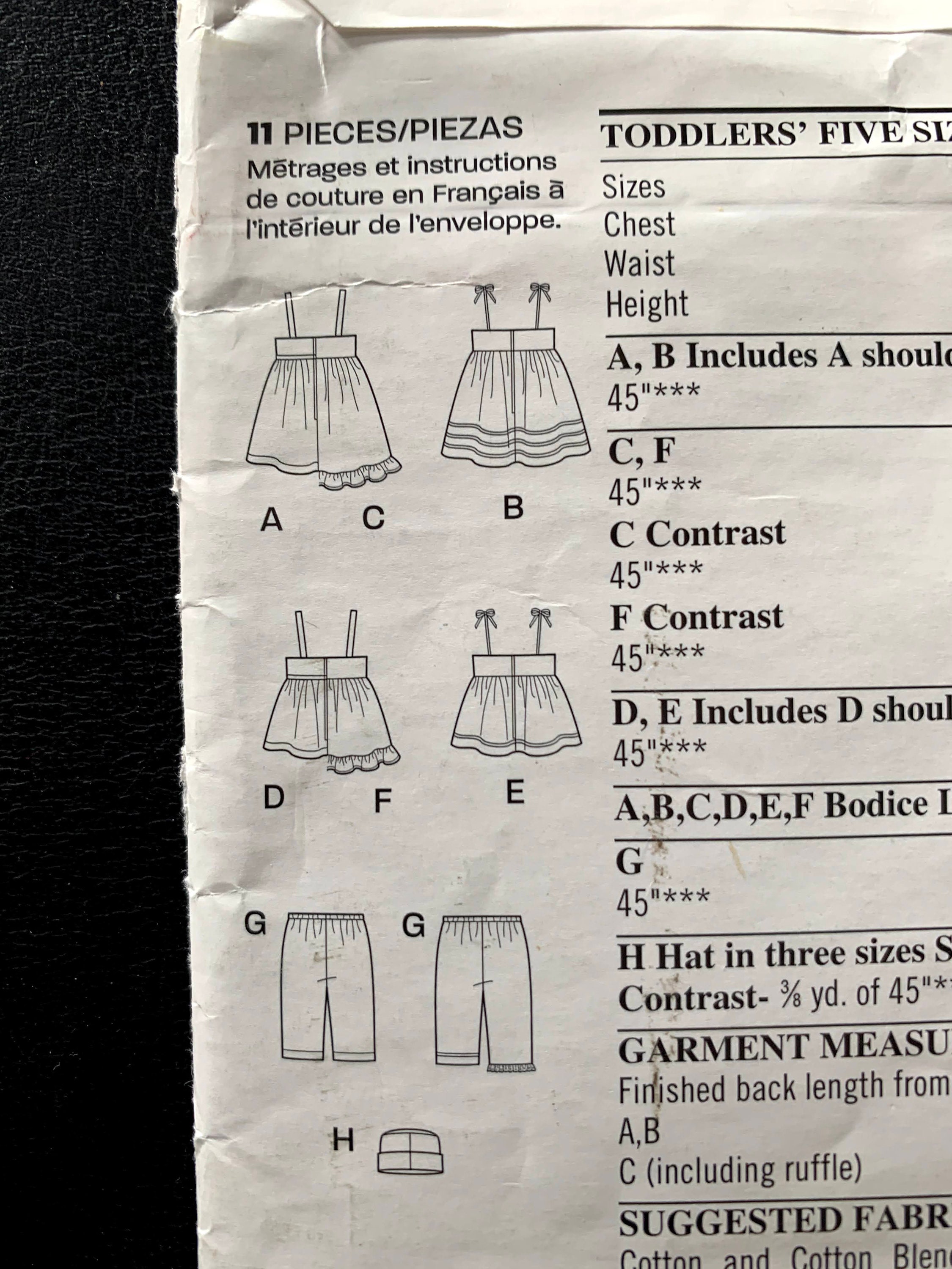 New Look 6396 Toddler Dress Sewing Pattern Toddler Pants - Etsy UK