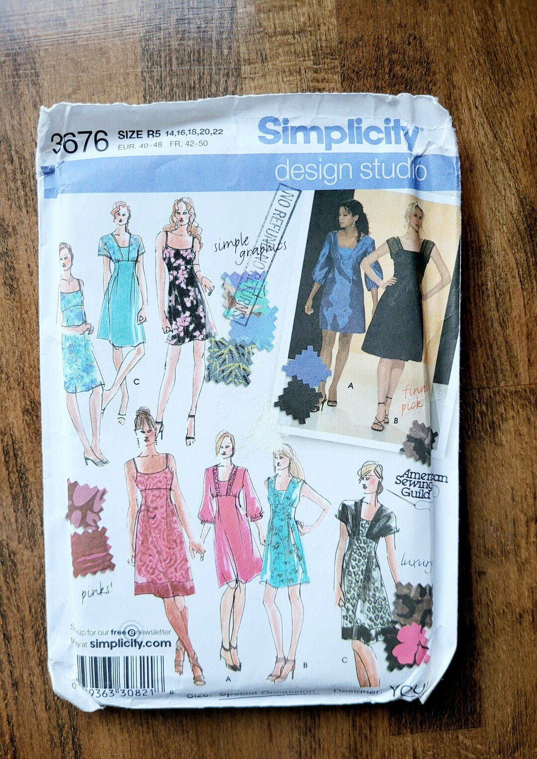 Simplicity 3676 Womens Dress Pattern Plus Size Dress Pattern - Etsy
