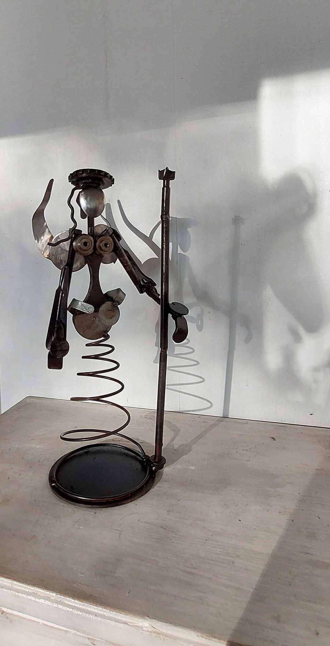 Staff Guardian Angel Angel With Staff Made of Scrap Metal - Etsy