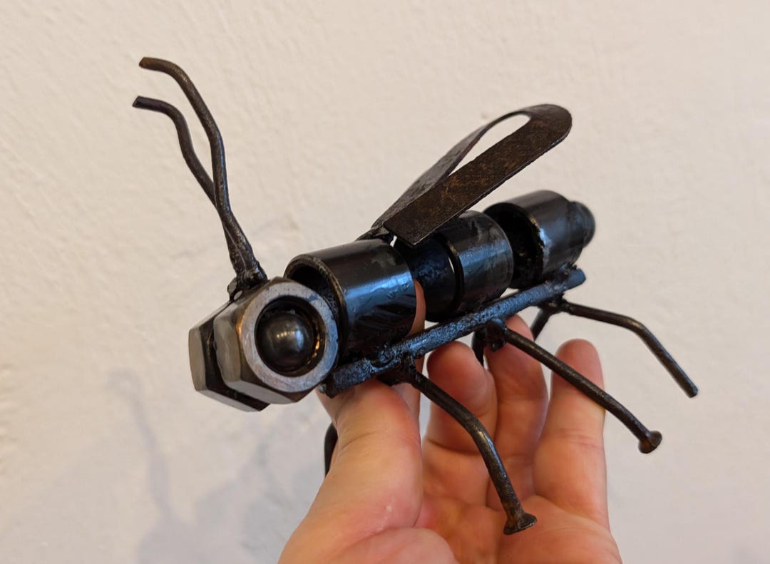 The Modest Small Bee Made of Scrap Metal Unique, Sculpture, Scrap Art ...