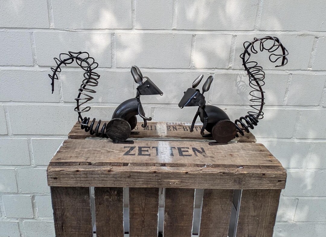Squirrel Sculpture Made From Scrap Metal, Handmade Scrap Metal Art ...