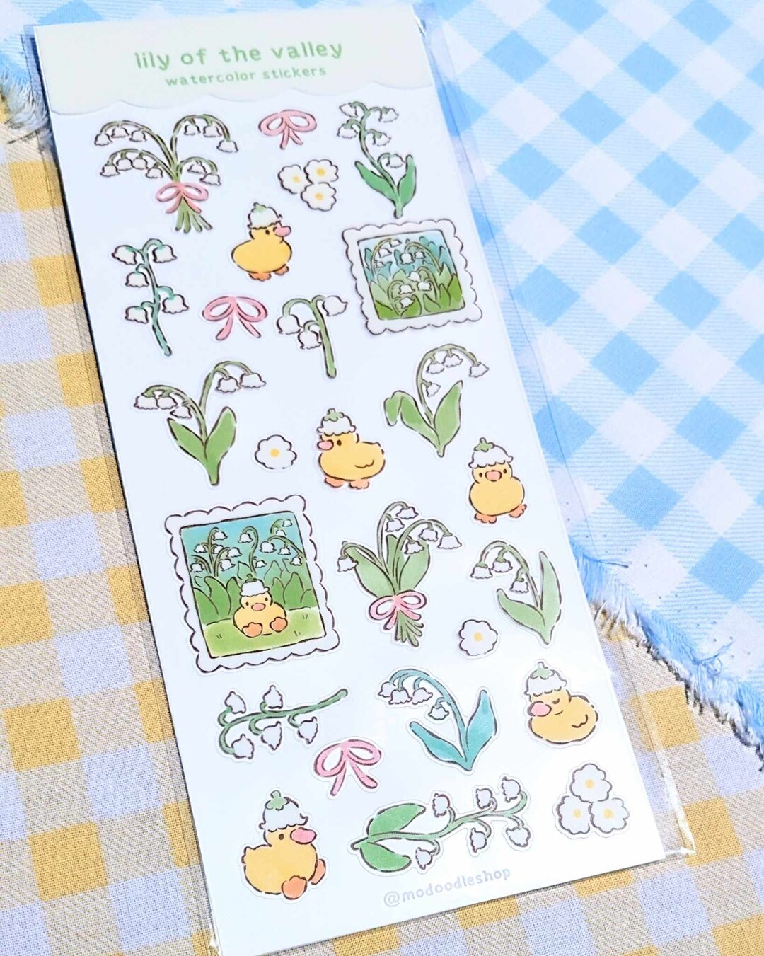 Lily of the Valley Stickers Watercolor Style, Clear, Matte, Ducklings ...