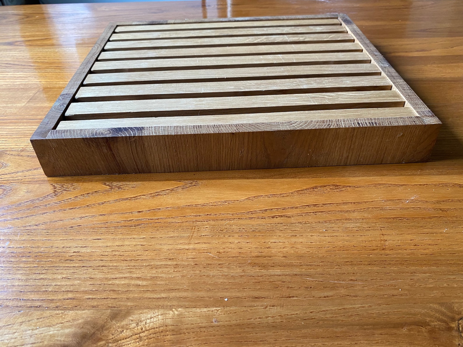 Cutting Board With Crumb Catcher Crumb Trays Wooden Bread - Etsy