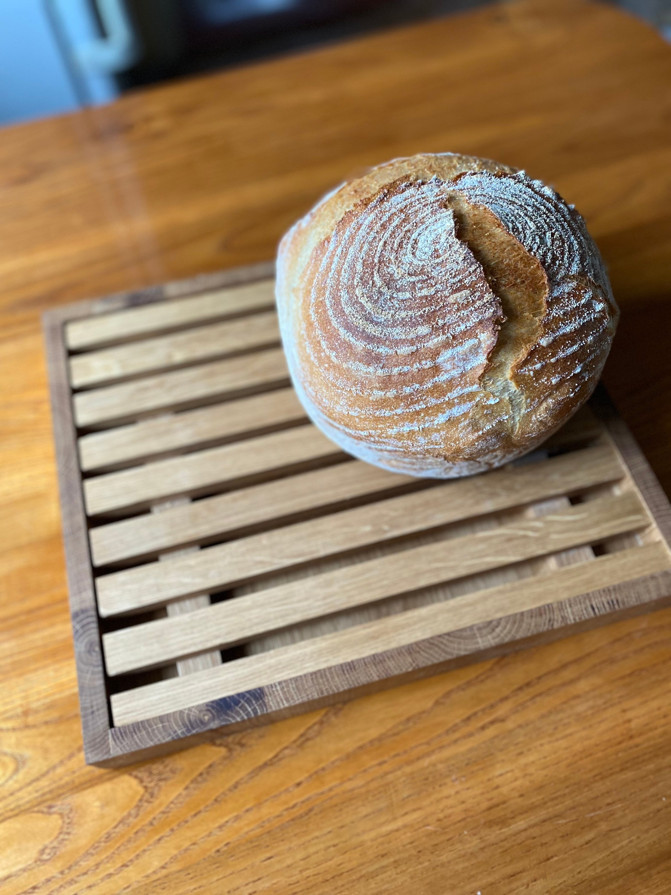 Cutting Board With Crumb Catcher Crumb Trays Wooden Bread - Etsy