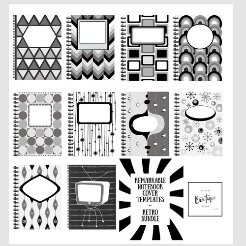 Remarkable 1 & 2 Notebook Cover Templates Bundle 4 for - Etsy