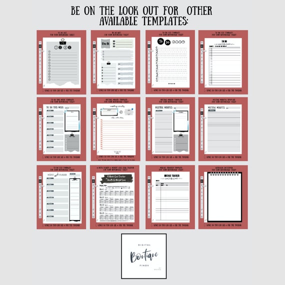 Paper reMarkable 1 and 2 compatible templates Notebook Cover Notes ...