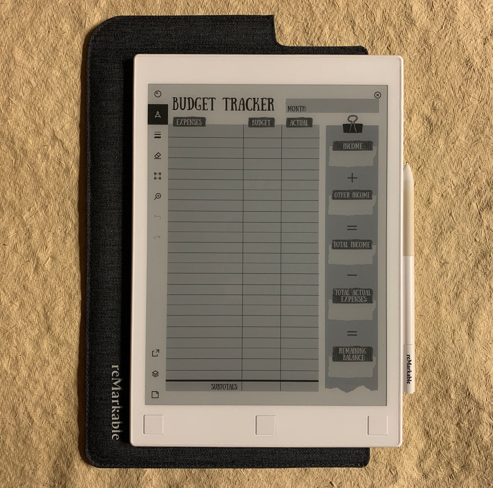 Remarkable | Budget Tracker Template - Etsy