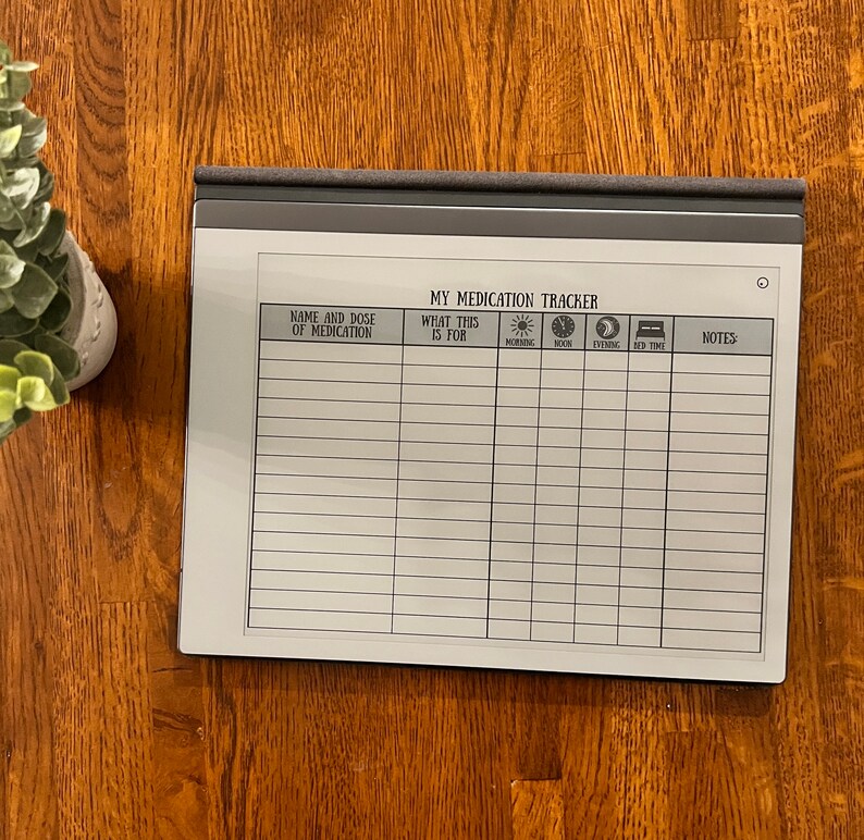 Remarkable | Medication Tracker Template - Etsy