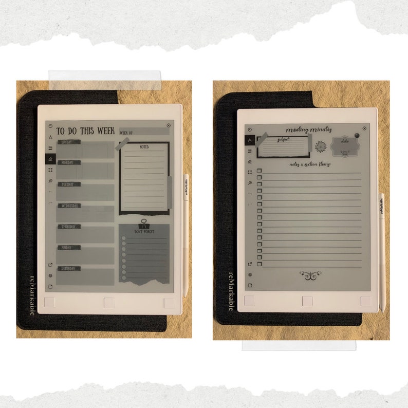 Remarkable 1 & 2 | "work It" Template Bundle for Your Remarkable Tablet ...