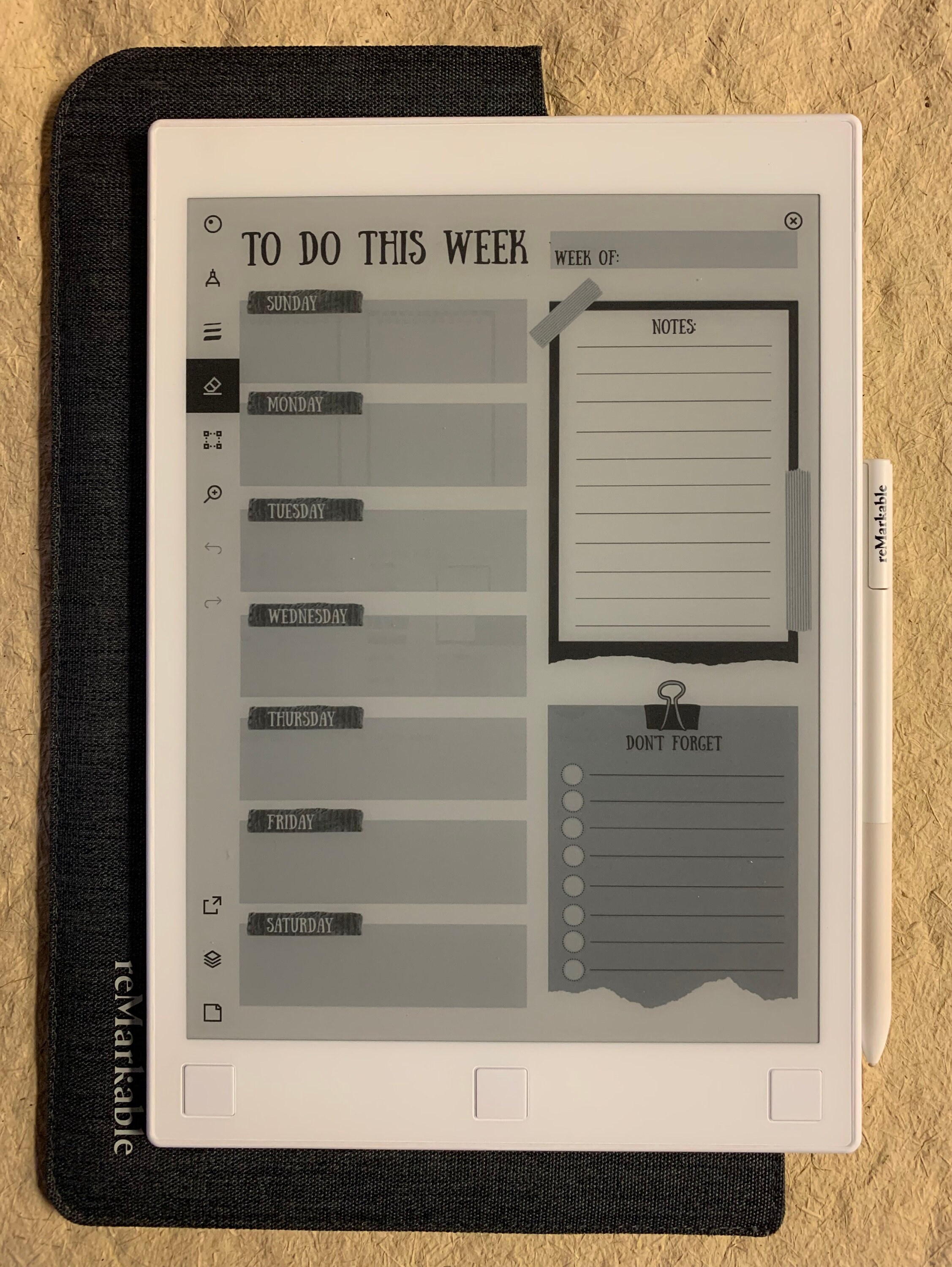 Remarkable 1 & 2 | "stay on Track" Template Bundle for Your Remarkable ...