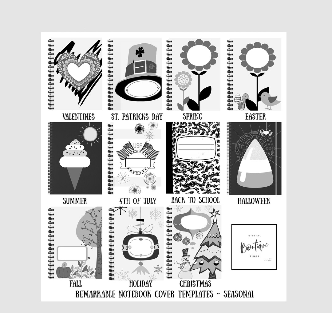 Remarkable 1 & 2 | Notebook Covertemplates - Seasonal Bundle for Your ...