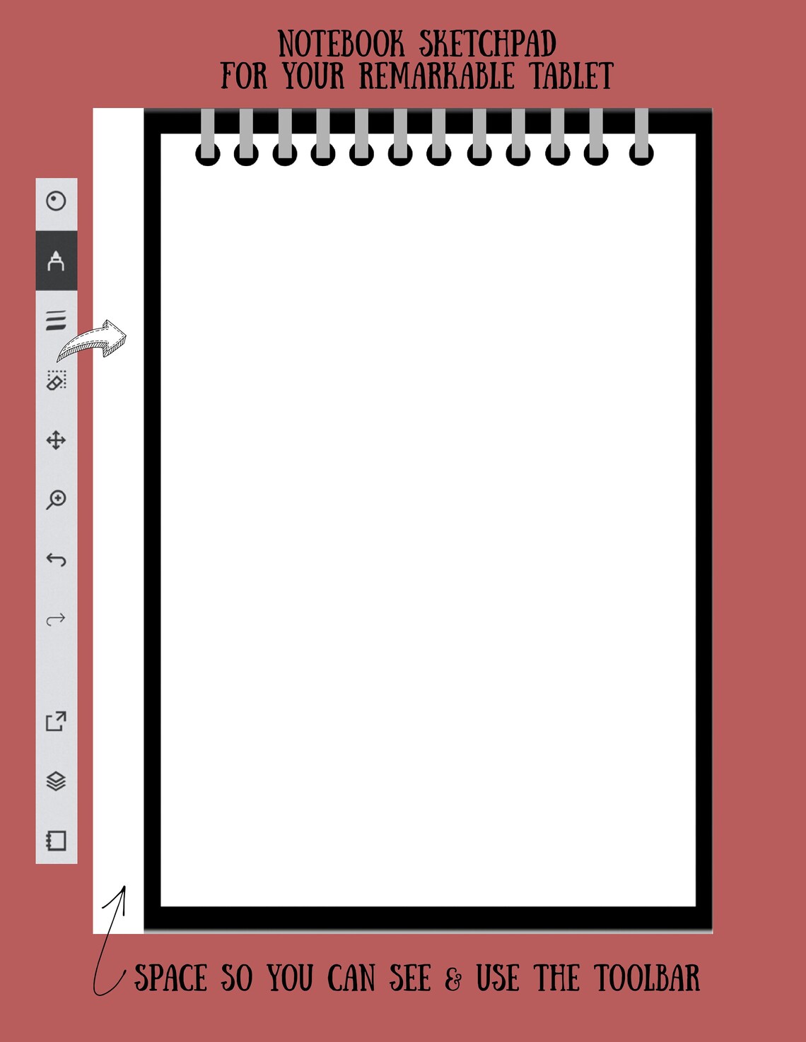 Remarkable | Notebook Sketch Pad Template - Etsy