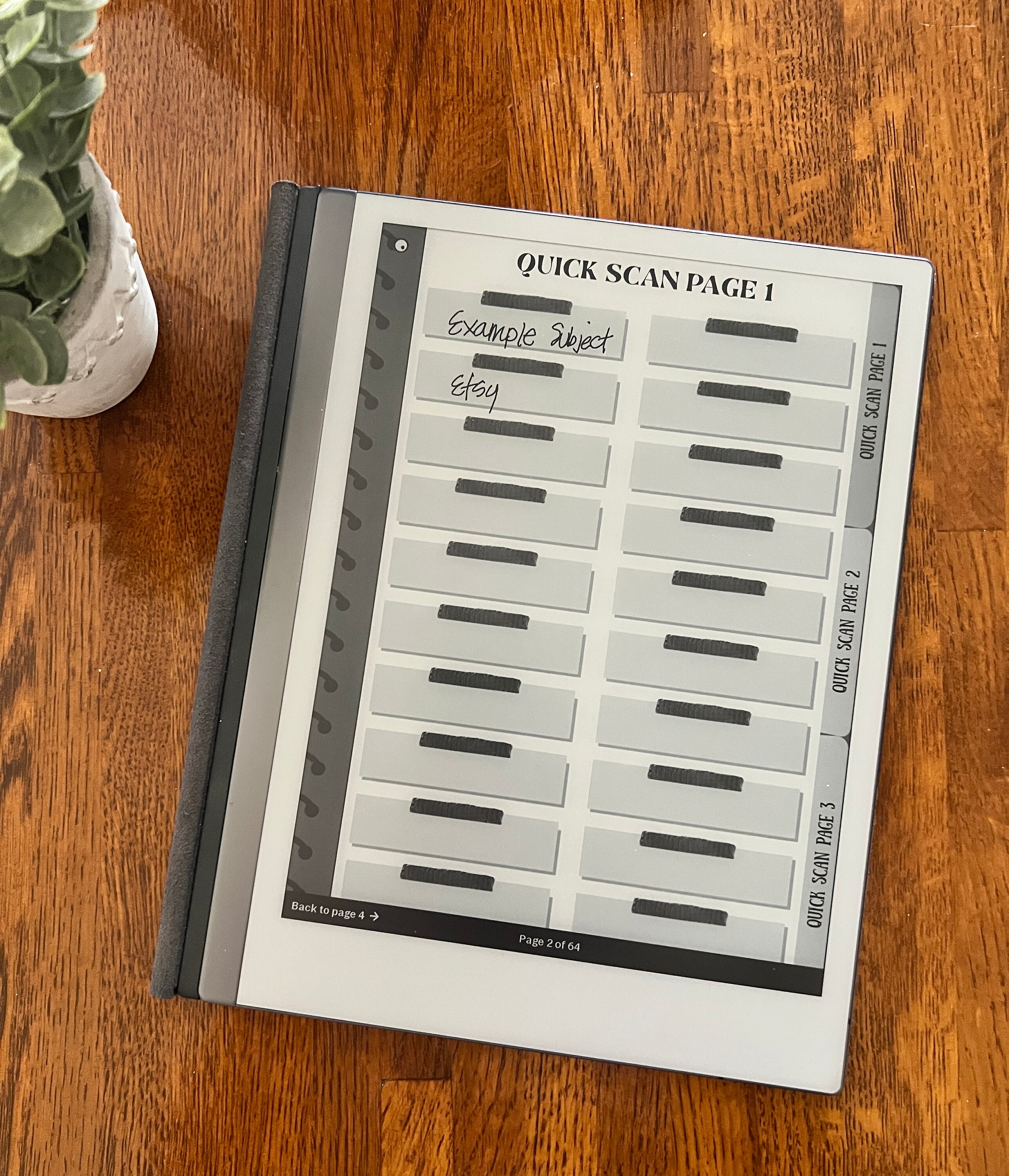 Remarkable | Project Management Quick Scan Pages - Hyperlinked - Etsy