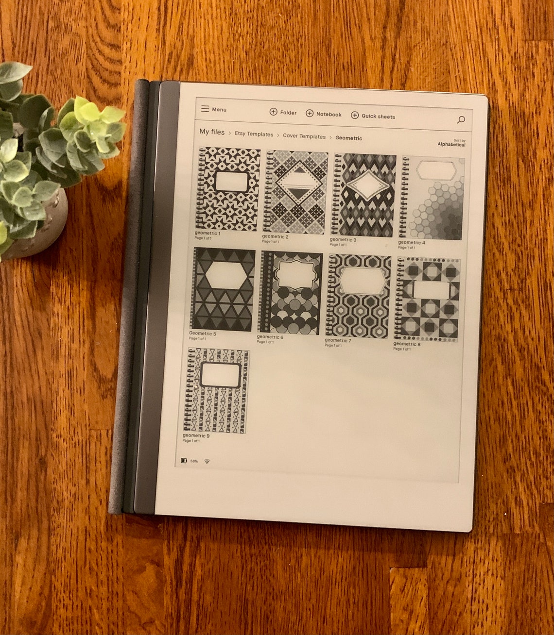 Remarkable 1 & 2 Notebook Cover Templates Bundle 4 for - Etsy