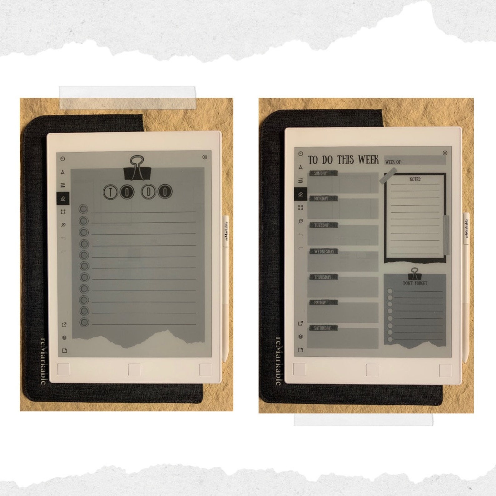 Remarkable 1 & 2 Template Bundle II for Your Remarkable 1 or 2 Tablet ...