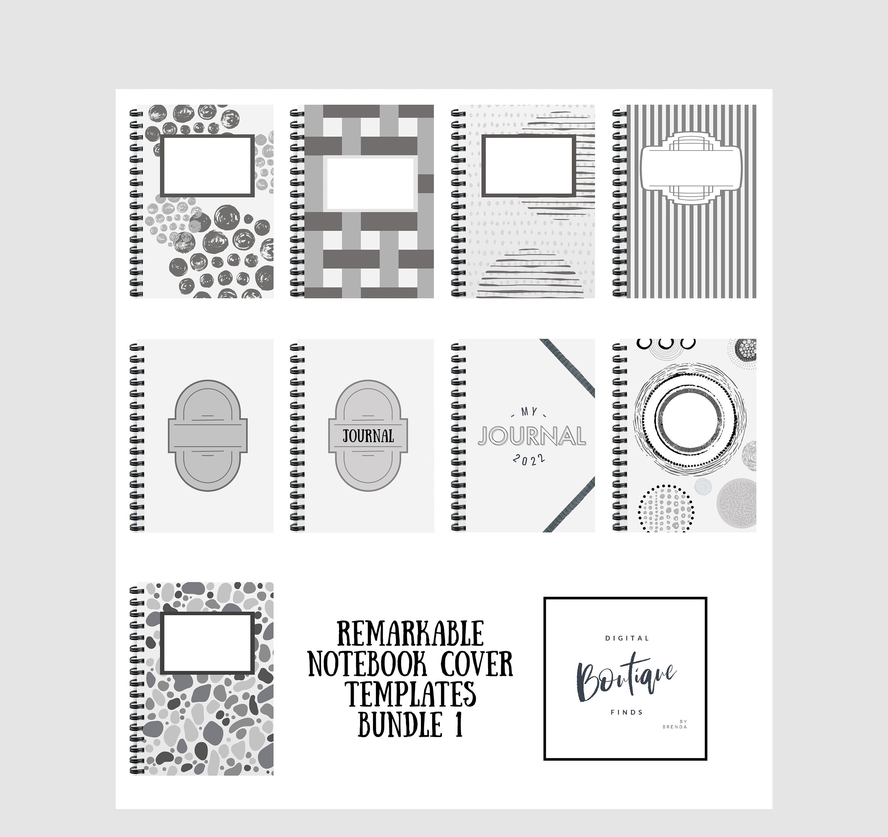 Remarkable 1 & 2 Notebook Covertemplates Bundle I for Your | Etsy Canada