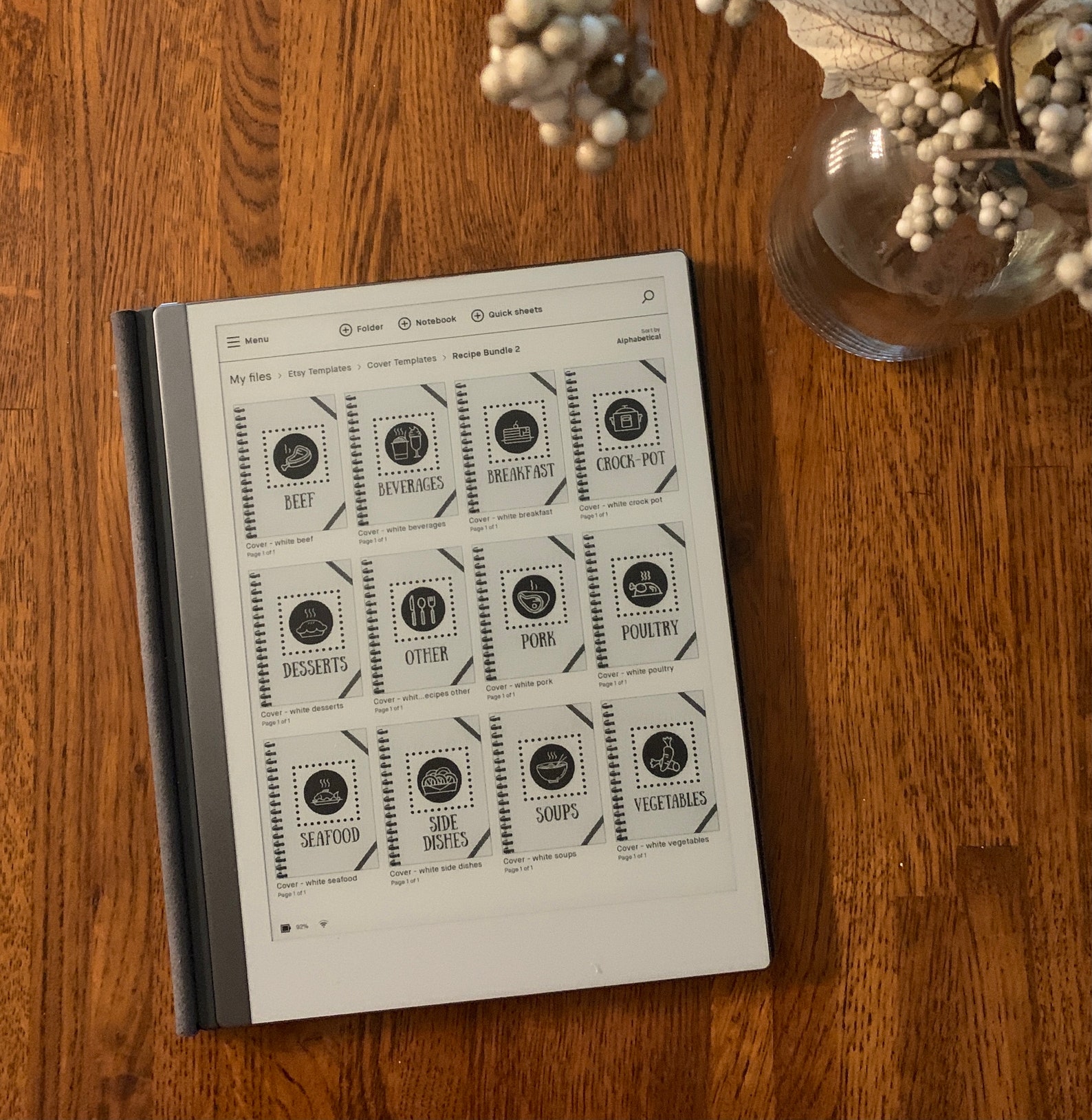 Remarkable Notebook Cover Template