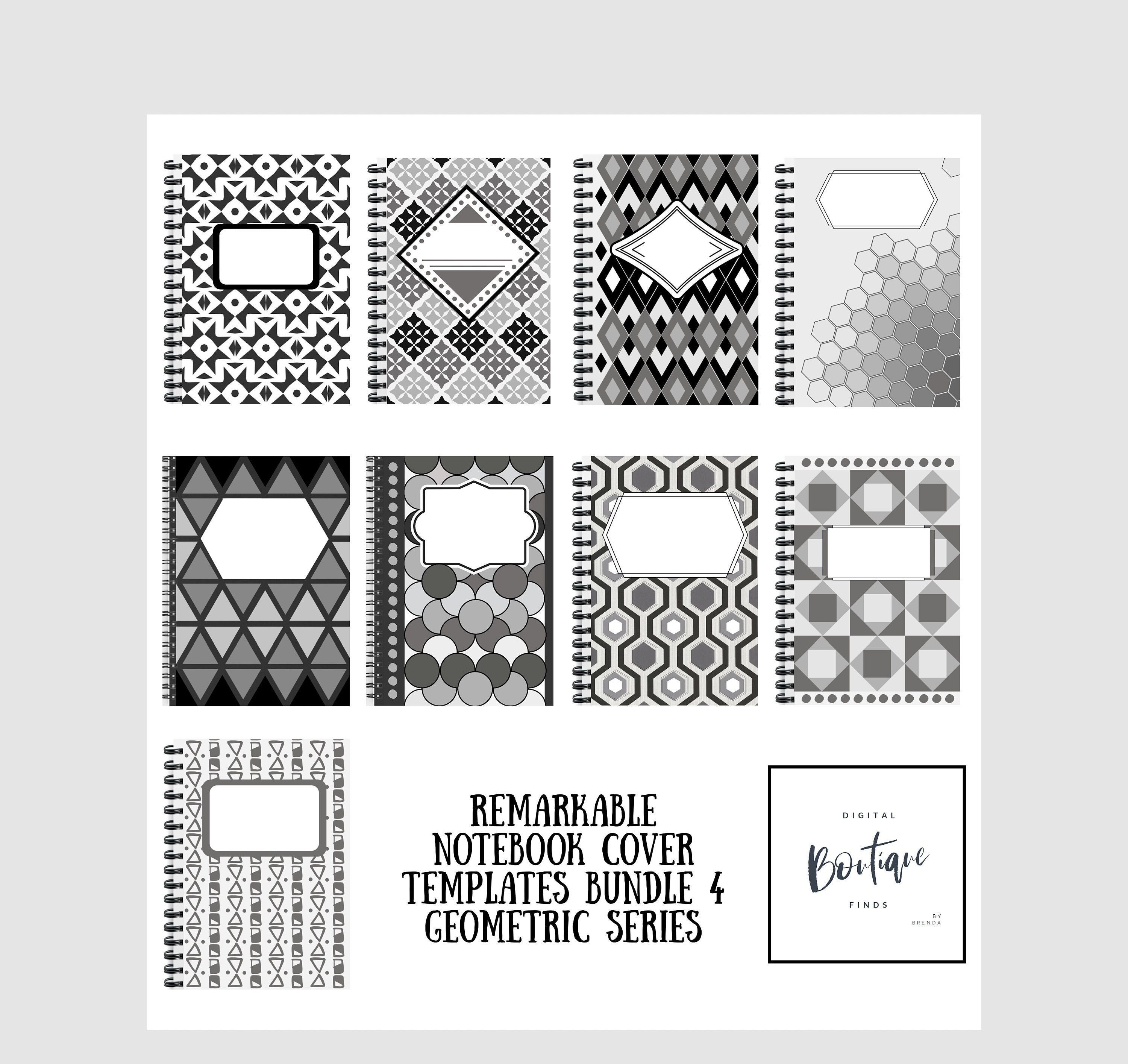 Remarkable 1 & 2 | Notebook Cover Templates - Bundle 4 for Your ...