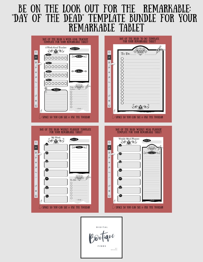 Remarkable 1 & 2 | Template Bundle II for Your Remarkable 1 or 2 Tablet ...