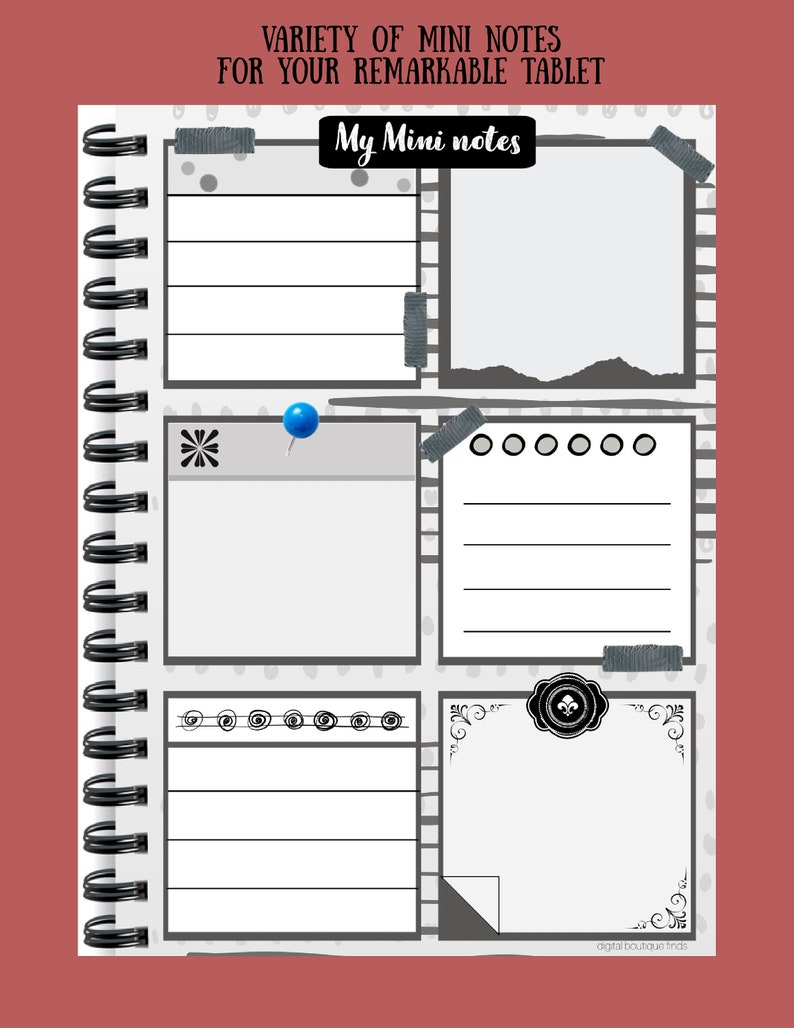 Remarkable 1 & 2 | Mini Sticky Notes (1872x1404 Resolution) - Etsy