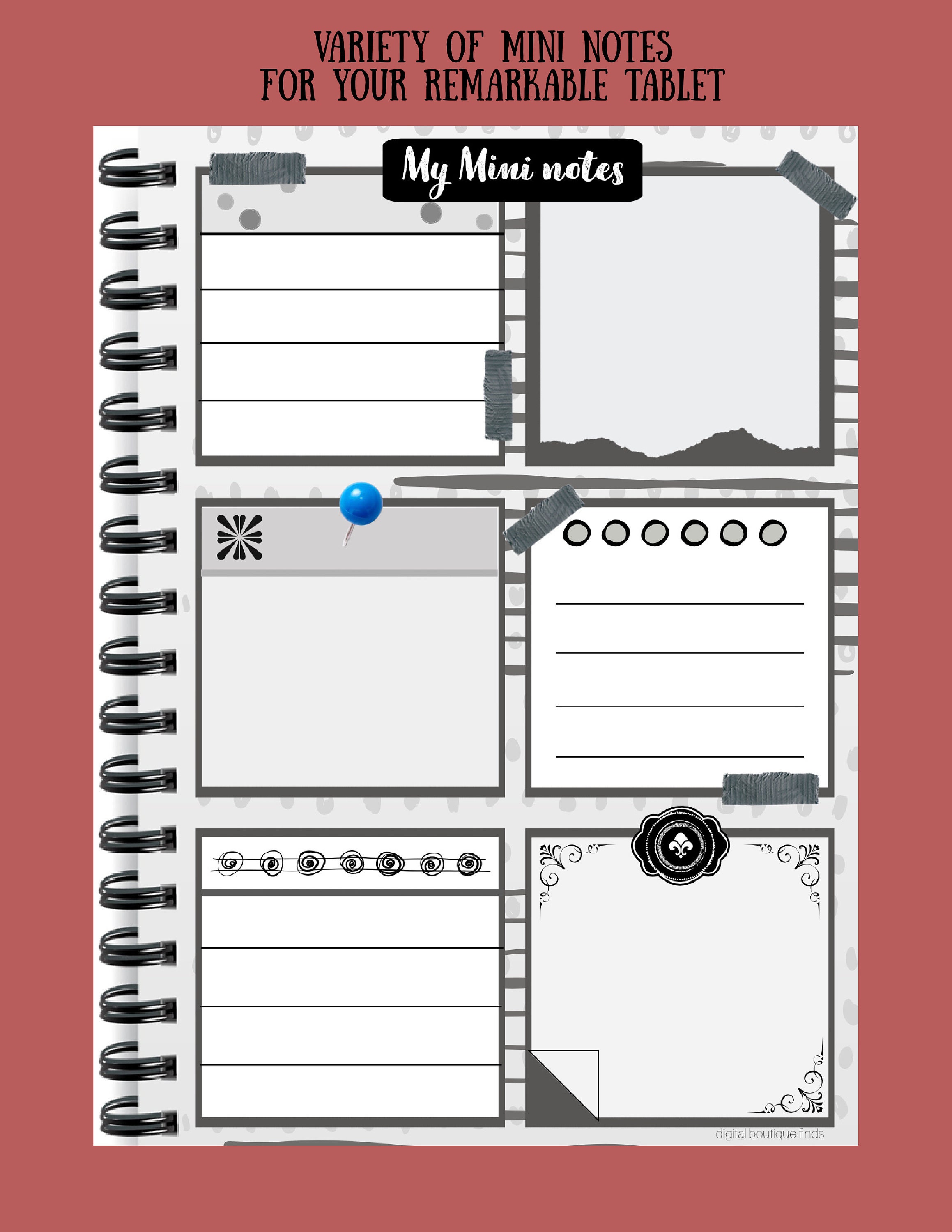 Remarkable 1 & 2 | Mini Sticky Notes (1872x1404 Resolution) - Etsy