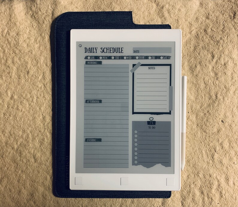 Remarkable | Daily Schedule Template - Etsy