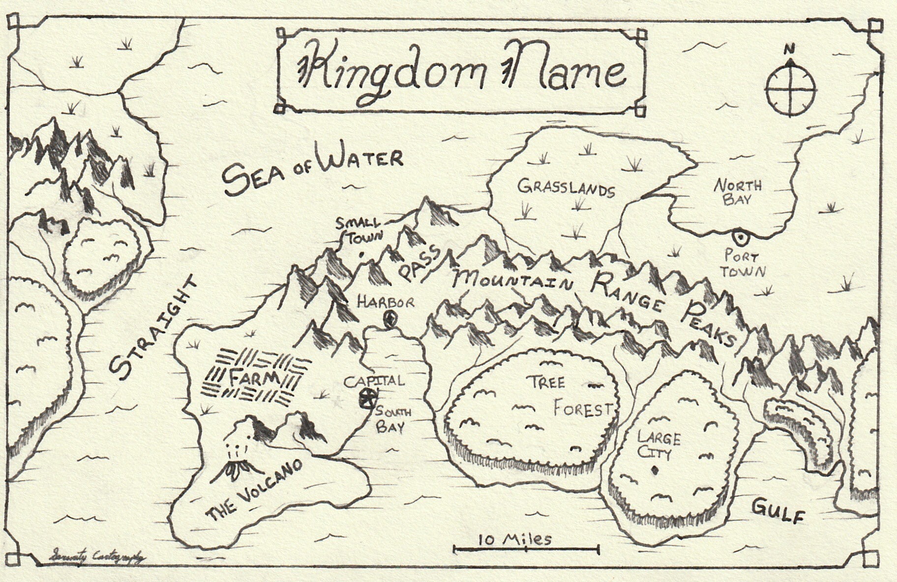 CUSTOM 9x12 Hand-Drawn Fantasy-Style Maps | Etsy