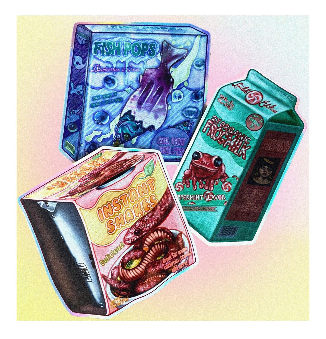 Cold-blooded Snack Sticker Pack - Etsy